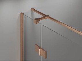 Mexen Mist HT, sprchový kout s výklopnými dveřmi levý 120 x 70 cm, čiré sklo, měděná matná, 8A5T-120-070-65-00-L