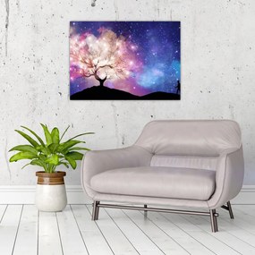 Skleněný obraz - Vesmírný strom (70x50 cm)
