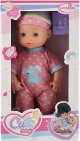 TEDDIES Panenka miminko s kostkou / 25 cm / Pevné tělo / Plast / 3+