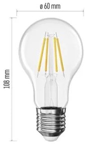 Emos lighting LED žárovka Filament A60 / E27 / 3,4 W (40 W) / 470 lm / neutrální bílá 1525733497