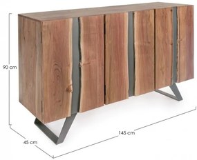 BIZZOTTO komoda ARON se 3 dvířky 90x145 cm 0745488