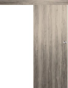 posuvné interiérové dveře na stěnu vasco doors LEON plné Průchozí rozměr: 70 x 197 cm, Orientace dveří: Levé dveře, Dekor: Ořech muškátový