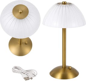 Verk Group Bezdrátová led noční stolní lampy do ložnice s usb-c a 3 barvami světla