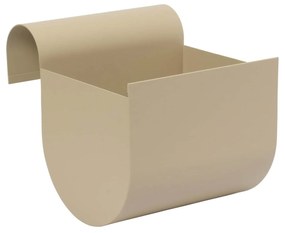 Ferm Living Závěsný truhlík na balkon Uma Cashmere Small, béžová barva, kov