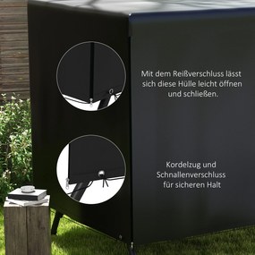 Kryt na zahradní nábytek Ochranný kryt na venkovní nábytek, 215 cm x 155 cm x 150 cm, černý