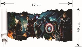 Živá Zeď Samolepka Avengers