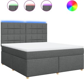 Box spring postel s matrací tmavě šedá 180x200 cm textil 3293660
