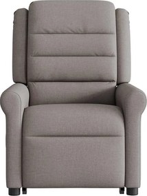 Zvedací masážní polohovací křeslo taupe textil 3303331