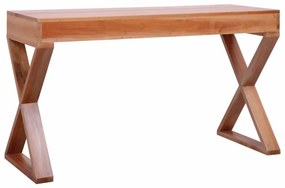 Psací stůl masivní mahagonové dřevo Dekorhome Hnědá