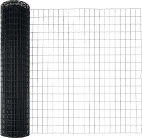 Evropský plot se hroty 25 x 1,2 m Ocel potažená PVC Šedá 3350675