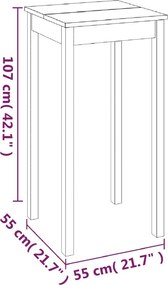 vidaXL Barový stůl MDF černý 55 x 55 x 107 cm [240379]