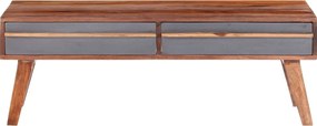 vidaXL Konferenční stolek šedý 110x50x40 cm masivní sheeshamové dřevo [286372]