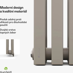 Blumfeldt Radiátor Delgado | moderní design | 25 x 120 cm | 942 W | středové připojení