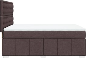 Box spring postel s matrací tmavě hnědá 140x200 cm textil 3291708