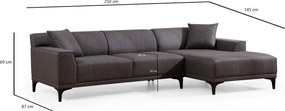 Rohová sedací souprava Petra 250 cm - výběr z 5 provedení