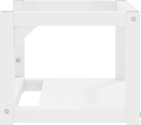 Nástěnný koupelnový regál pod umyvadlo bílý 40x38x31 cm železo 338490