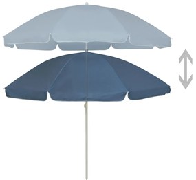 vidaXL Plážový slunečník modrý 240 cm