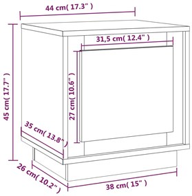 Noční stolky 2 ks betonově šedé 44x35x45 cm kompozitní dřevo