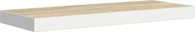 Plovoucí nástěnné police 2 ks dub a bílé 60 x 23,5 x 3,8 cm MDF 326577