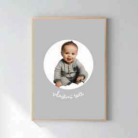 Personalizovaný magický fotoobraz v rámu - 50x70 - výřez fotky na podkladu