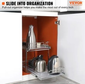 2-vrstvý 33 cm š × 53,3 cm D výsuvný organizér do skříňky