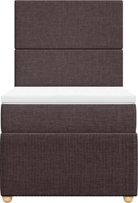 Box spring postel s matrací tmavě hnědá 80x200 cm textil 3291879