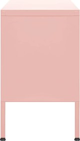 TV skříňka růžová 105 x 35 x 50 cm ocel 336229