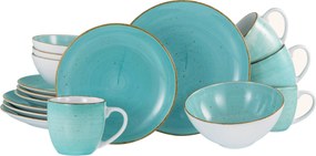 XXXLutz KOMBINOVANÁ SOUPRAVA Vintage Nature Aqua 16dílné Creatable - Online Only nádobí - 007768065801