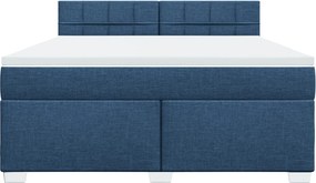 Box spring postel s matrací modrá 180x200 cm textil 3288273