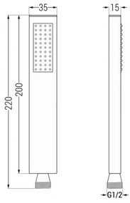 Sprchový set podomítkový MEXEN CUBE DR02 25 cm grafit