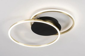 Stropní LED svítidlo do obýváku Omega 540 Black and Gold