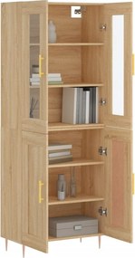Skříň highboard dub sonoma 69,5 x 34 x 180 cm kompozitní dřevo 3198332