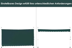 Costway Upínací markýza 400 cm široká balkónová markýza bez vrtání, odolná proti