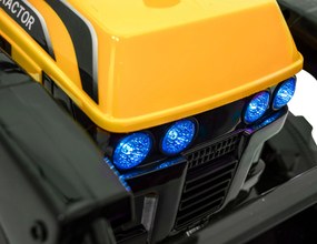 Ramiz Traktor buldozer G320 pro nejmenší děti žlutý + pohyblivá lžíce + melodie + klakson + LED světla