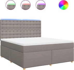 Box spring postel s matrací taupe 180x200 cm textil 3293677