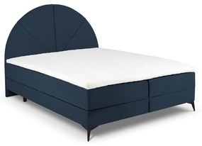 Tmavě modrá boxspring postel s úložným prostorem 160x200 cm Sunset – Cosmopolitan Design