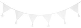 Butlers MIDSOMMAR Girlanda s třásněmi 600 cm - bílá