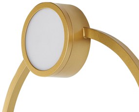 Kovová nástěnná LED lampa zlatá PONUGA Beliani