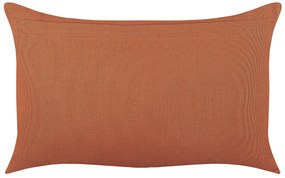Bavlněný polštář geometrický vzor 35 x 55 cm oranžový ALBIUM Beliani