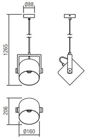Redo 01-2402 - Lustr na lanku POOH 1xE27/42W/230V buk