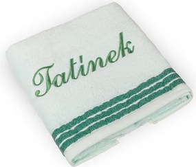 Bellatex Froté ručník kolekce Léga s výšivkou Tatínek 50x100 cm Tatínek Zelená