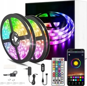 Set Led Pásek 20M Rgb 5050 Bluetooth Kontroler Hudba Ledy Dálkový Ovladač Apka