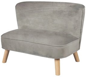 Světle šedá sametová dětská pohovka 70 cm Lil Sofa – Roba