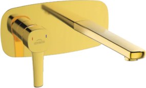 Invena Glamour, podomítková umyvadlová baterie, zlatá lesklá, INV-BP-02-U09-V