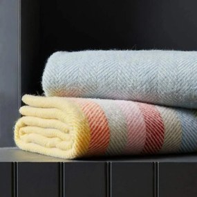 Vlněná deka Rainbow Grey Stripe (bez třásní) 200 x 140 cm Tweedmill