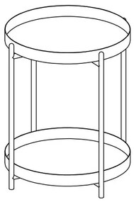 Odkládací stolek Mercury, pastelově zelený
