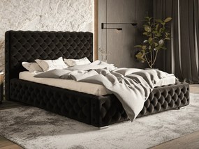Čalouněná postel do ložnice 160x200 cm Irina Barva: Černá - Amor 4322