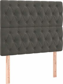 Box spring postel s matrací tmavě šedá 90x190 cm samet 3129364