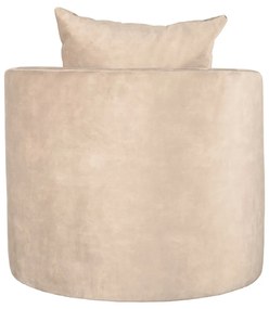 LABEL51 Sametové křeslo EVY béžové 75 cm FU-88.003