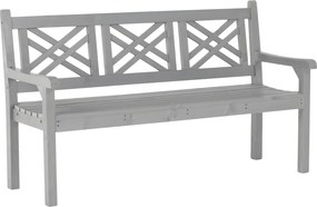 Dřevěná zahradní lavička, šedá, 150 cm, FABLA